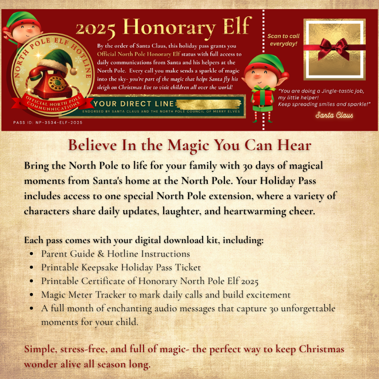North Pole Elf Hotline™ | Parents Stress-Free Christmas Magic