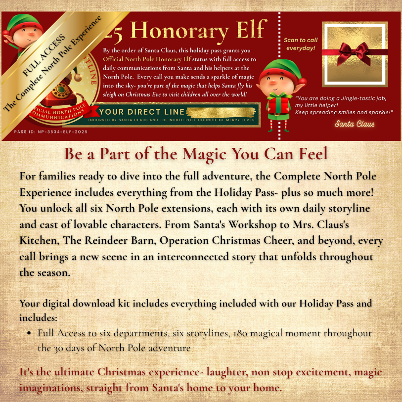 North Pole Elf Hotline™ | Parents Stress-Free Christmas Magic